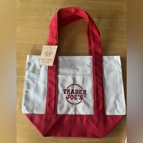 Trader Joe'S | Accessories | New Trader Joes Mini Canvas Tote Bag ...